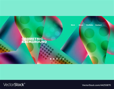 Glassmorphism Landing Page Background Template Vector Image