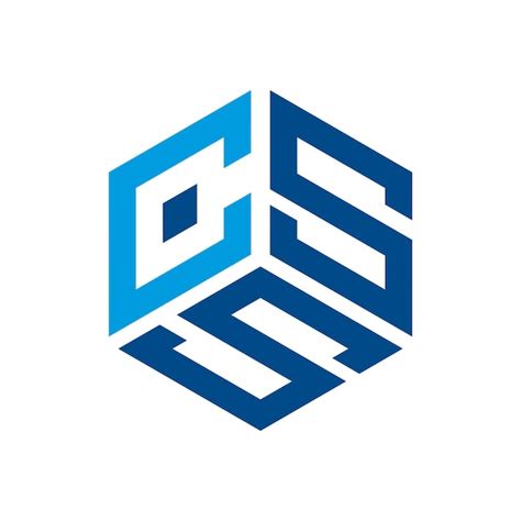 Premium Vector Css Initial Hexagonal Logo Template Illustration