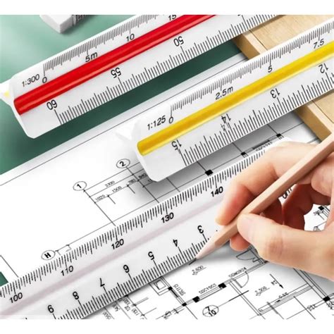 30cm Triangular Scale Ruler Stationery Drawing Measuring Architect Ruler Technical Drawing Ruler