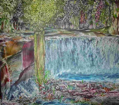 Wasserfall Digital Landschaft Digitale Kunst Wasserfall Von Rachel Violeth Kunstnet