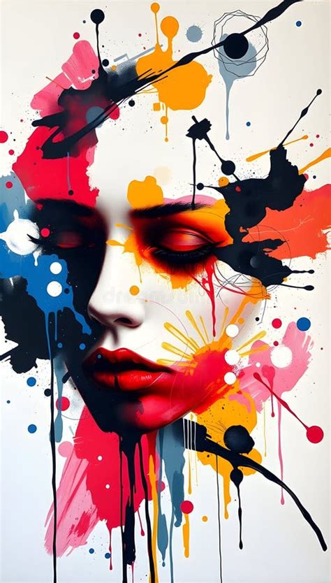 Abstract Emotion Bursts With Color Chaos And Inner Power Stock Illustration Illustration Of