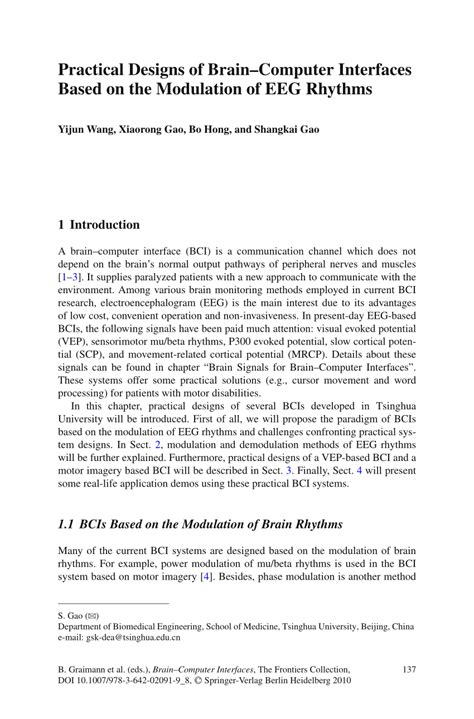 pdf practical designs of brain computer interfaces based on the