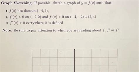 Solved Graph Sketching If Possible Sketch A Graph Of Y