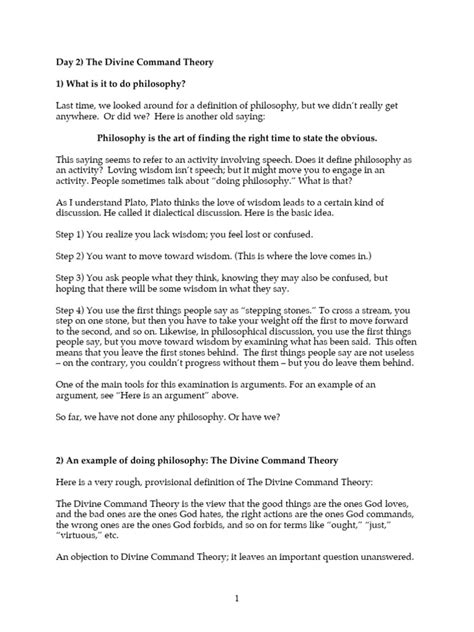 Day2the Divinecommandtheory Pdf Divine Command Theory