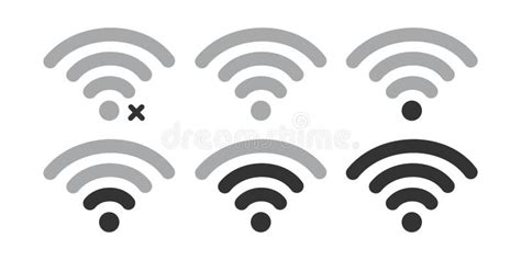 wifi network and antenna wireless status internet indicator stock