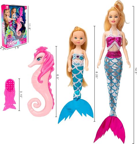 12 Dancing Princesses Barbie Mermaid Princess Doll Set With Little