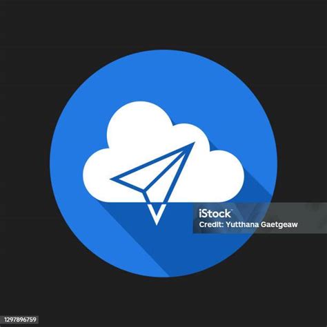 클라우드의 메시지 아이콘입니다 배경에 격리 벡터 일러스트레이션 종이 비행기에 대한 스톡 벡터 아트 및 기타 이미지 종이 비행기 한 줄로 개념 Istock