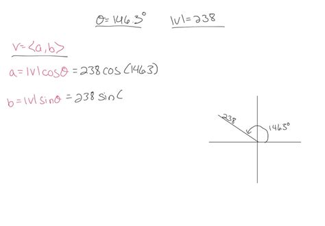 VIDEO Solution Vector V Has The Given Direction And Magnitude Find The Horizontal And Vertical