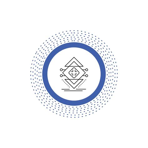 Computing Data Infrastructure Science Structure Line Icon Vector