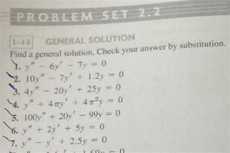 Solved [ 14] General Solution Find A General Solution Check