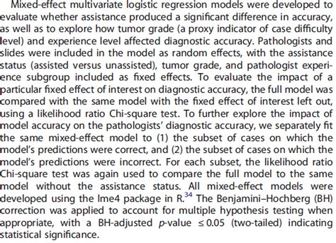 random effects in mixed effect multivariable logistic regression models