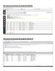 CST Assignment Part SQL Query Screenshots Pdf SQL Query Screenshot Using PG Modeler