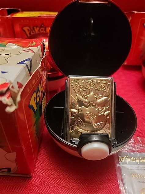 1999 Burger King Pokemon Gold 23k Plated Cards Complete Set W Pokemon
