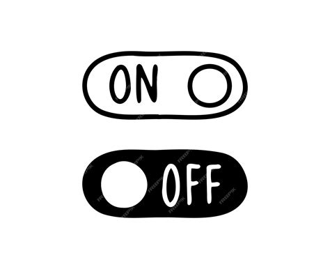 Premium Vector Hand Drawn On Off Icon Switch Button Doodle Style Buttons Vector Illustration