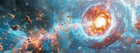 Nanobot Swarm Repairing Spacecraft Hull Precision Microscopic Restoration Premium Ai Generated