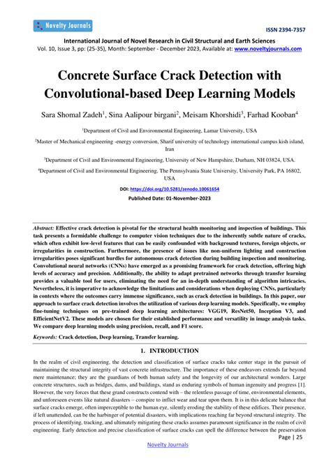 PDF Concrete Surface Crack Detection With Convolutional Based Deep Learning Models