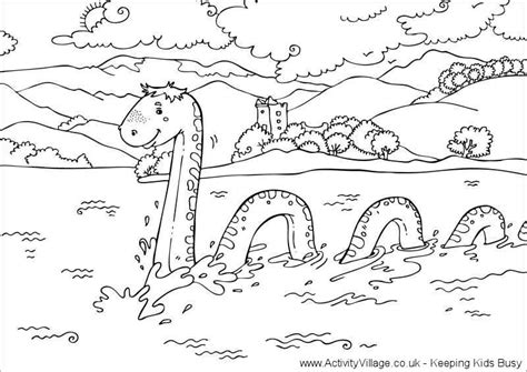 Loch Ness Monster Coloring Pages