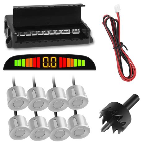 Fabtec Car Reverse Parking Sensor With Front Sensor Kit Led