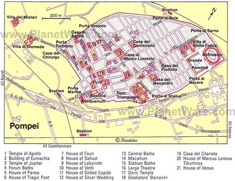 Maps Of The Pompeii Archaeological Site And The Modern City Of Pompeii