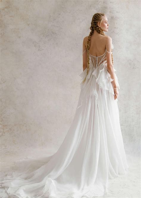 Ethereal Fairy Wedding Dress Cottagecore Fantasy Gown White Tulle