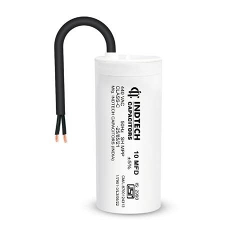 Motor Running Capacitor Capacitance 10 At Best Price In Ghaziabad Indtech Capacitors