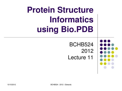 ppt protein structure informatics using bio pdb powerpoint
