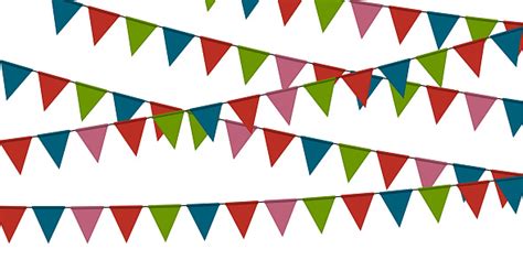 깃발이 격리된 카니발 화환 화려하고 축제 파티 배너 축제 생일 축하 밝은 페넌트 삼각형 깃발 장식을 위한 장식용 다채로운 페넌트 스톡 벡터 0명에 대한 스톡 벡터 아트 및