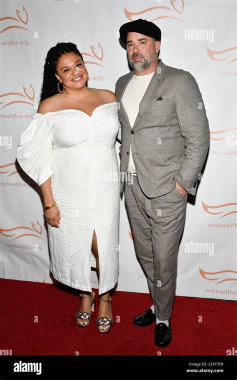 Michelle Buteau Left And Gijs Van Der Most Attend The Michael J Fox