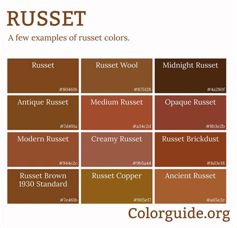 Russet Color Code