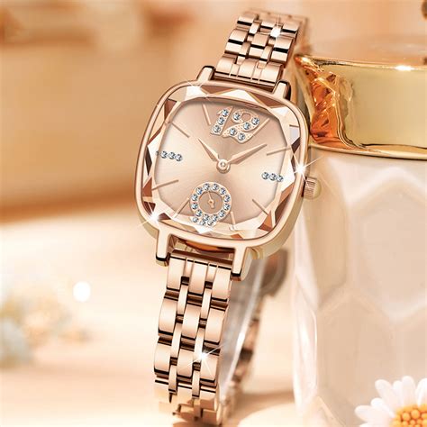 Falerin Jam Tangan Wanita Stainless Desain Mewah Kekinian Trendy Luxury Bercahaya Anti