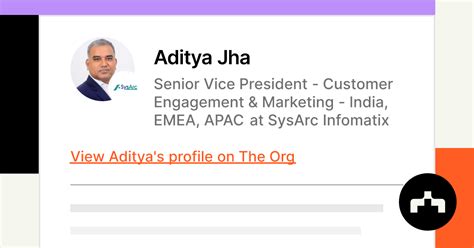 Aditya Jha Senior Vice President Customer Engagement And Marketing