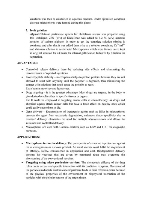 Formulation And Evaluation Of Microspheres Pdf Physics Science