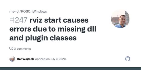 Rviz Start Causes Errors Due To Missing Dll And Plugin Classes Issue Ms Iot