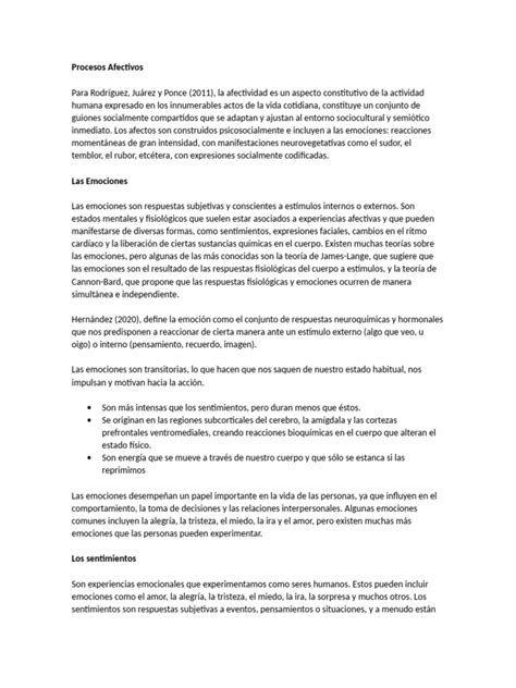 Procesos Afectivos Pdf