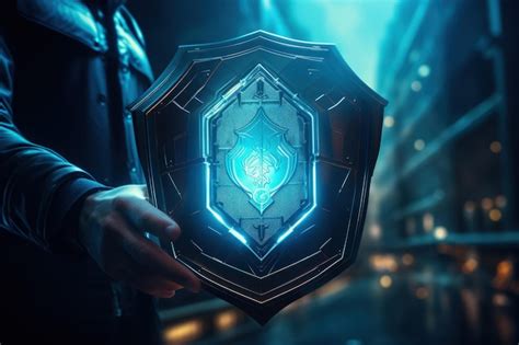 Premium Ai Image A Shield Emblem With Layers Of Protection Generative Ai