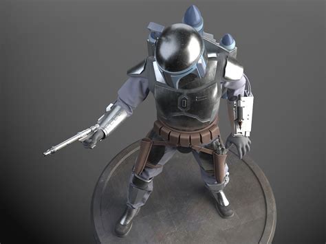 Star Wars Jango Fett 3d Model Rigged Cgtrader