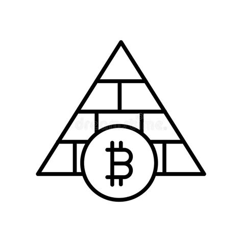 Bitcoin Icon Vector Isolated On White Background Bitcoin Sign Thin Line Design Elements In