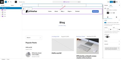 How To Create A Wordpress Sticky Header Without Plugin Using A Group Block Motopress