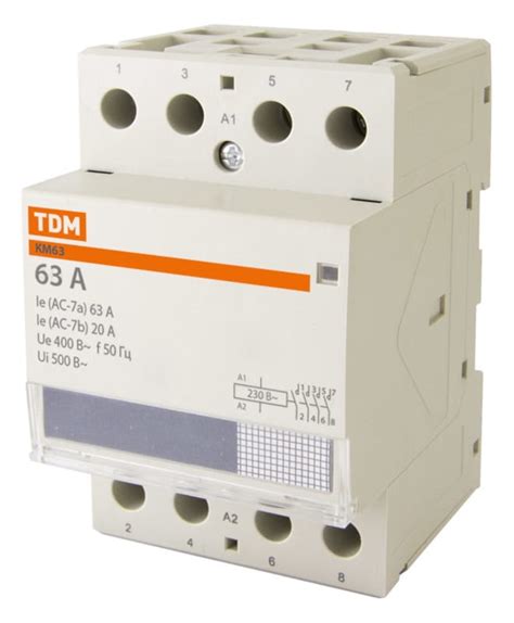 Контактор модульный TDM KM63/4-63 4NO 4P 63A с управляющей катушкой 230В AC