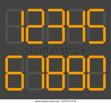 Seven Segment Indicator Numbers 1 0 vector de stock libre de regalías 1597515178 Shutterstock