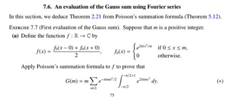 Solved Theorem 5 12 Poissons Summation Formula Let The
