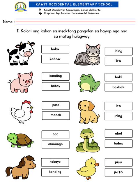 Kinder 4th Quarter Exam Pdf