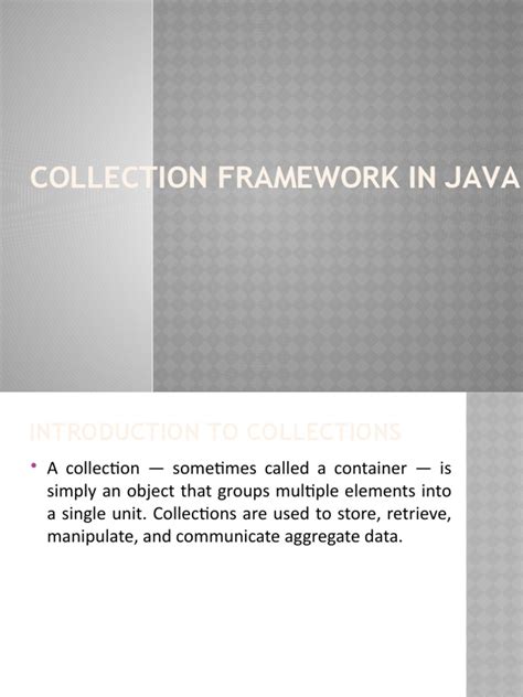 Java Collection Framework A Guide To Interfaces Classes And