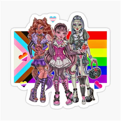 Monster High Lgbtiq Sticker For Sale By Artraveshop Redbubble