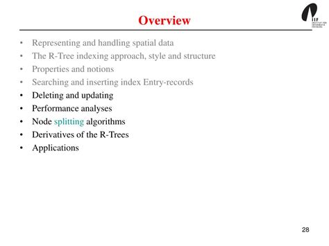 ppt r tree spatial representation on a dynamic index structure