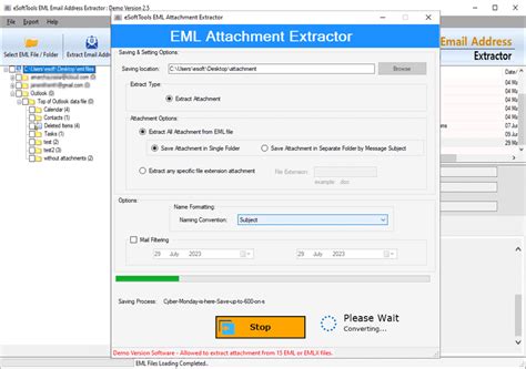 extract email addresses via eml email address extractor