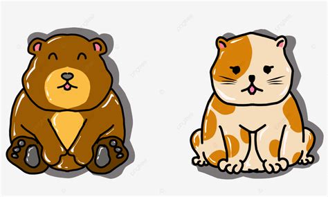 Cute Cat And Bear Designs Cat Bear Animal Png And Vector With