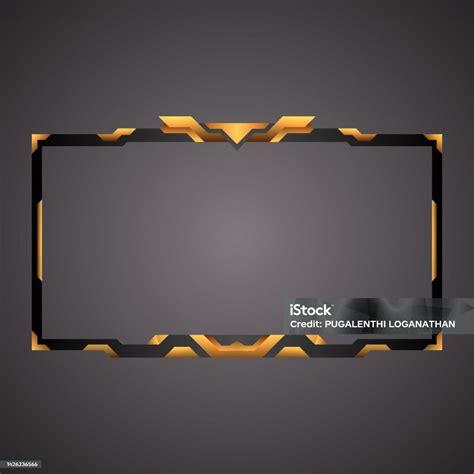 판타지 골든 보더 게임 오버레이 Ui 인터페이스 패널 라이브 비디오 스트리밍을위한 0명에 대한 스톡 벡터 아트 및 기타 이미지 0명 Brand Name Video