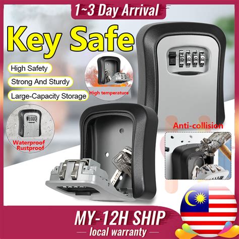 Key Safety Box Key Storage Box Key Lock Box Wall Mounted Portable
