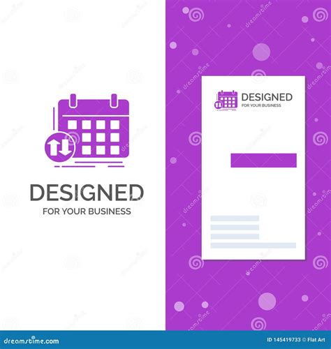 Business Logo For Schedule Classes Timetable Appointment Event Vertical Purple Business